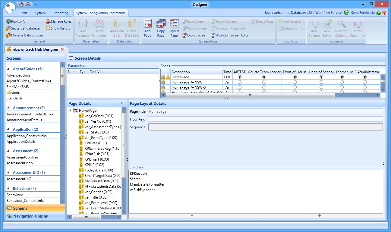 Use ontrack Designer